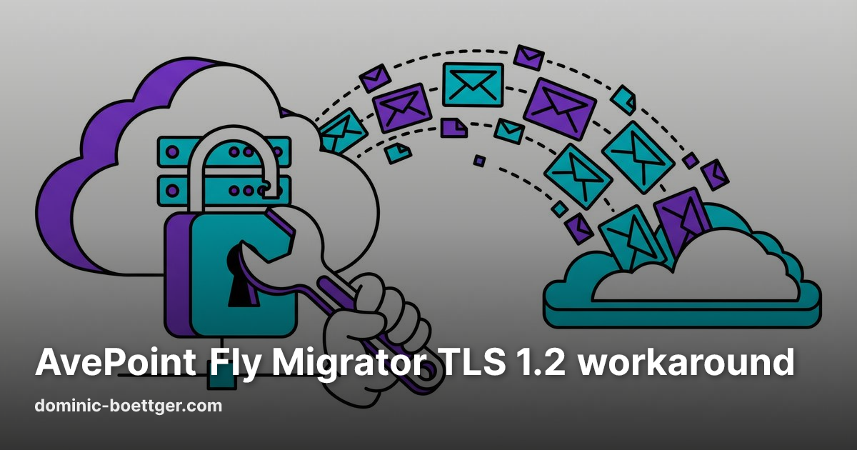 Dominic Böttger | AvePoint Fly Migrator TLS 1.2 workaround